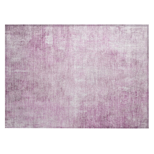 Bungalow Rose Machine Washable Indoor/Outdoor Xhevrie Pink Rug | Wayfair